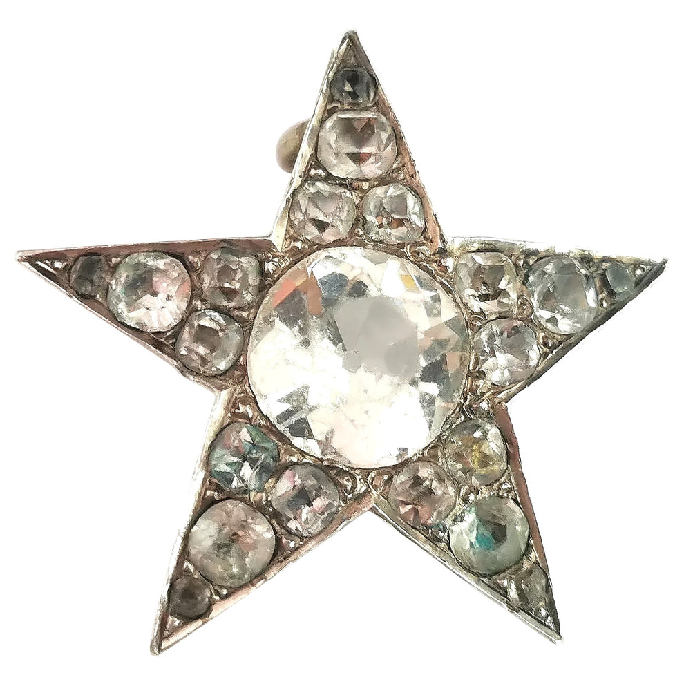 Antique Victorian paste star brooch, Sterling silver – StolenAttic