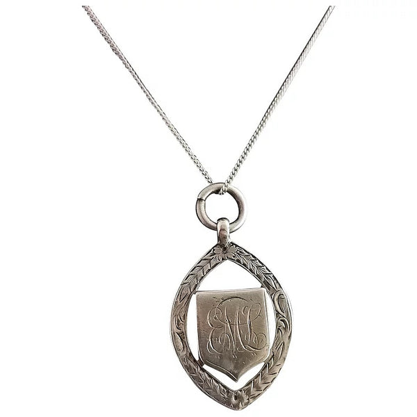 Antique silver fob, watch fob, necklace – StolenAttic