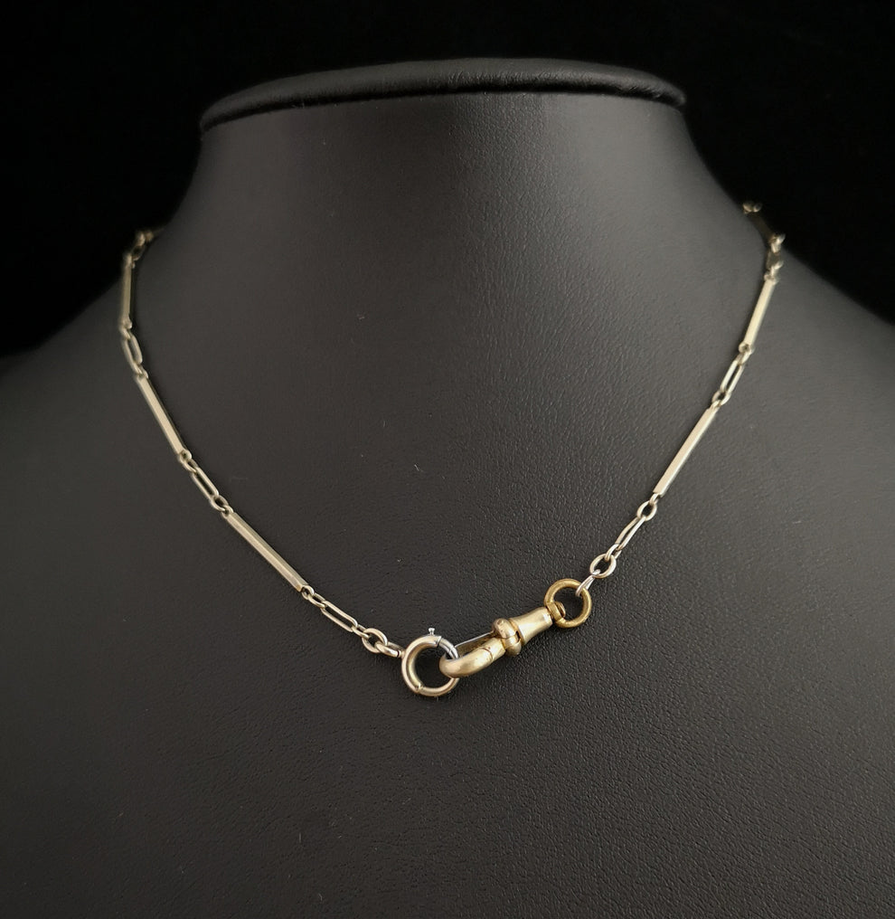 Vintage Art Deco 18ct white gold watch chain – StolenAttic