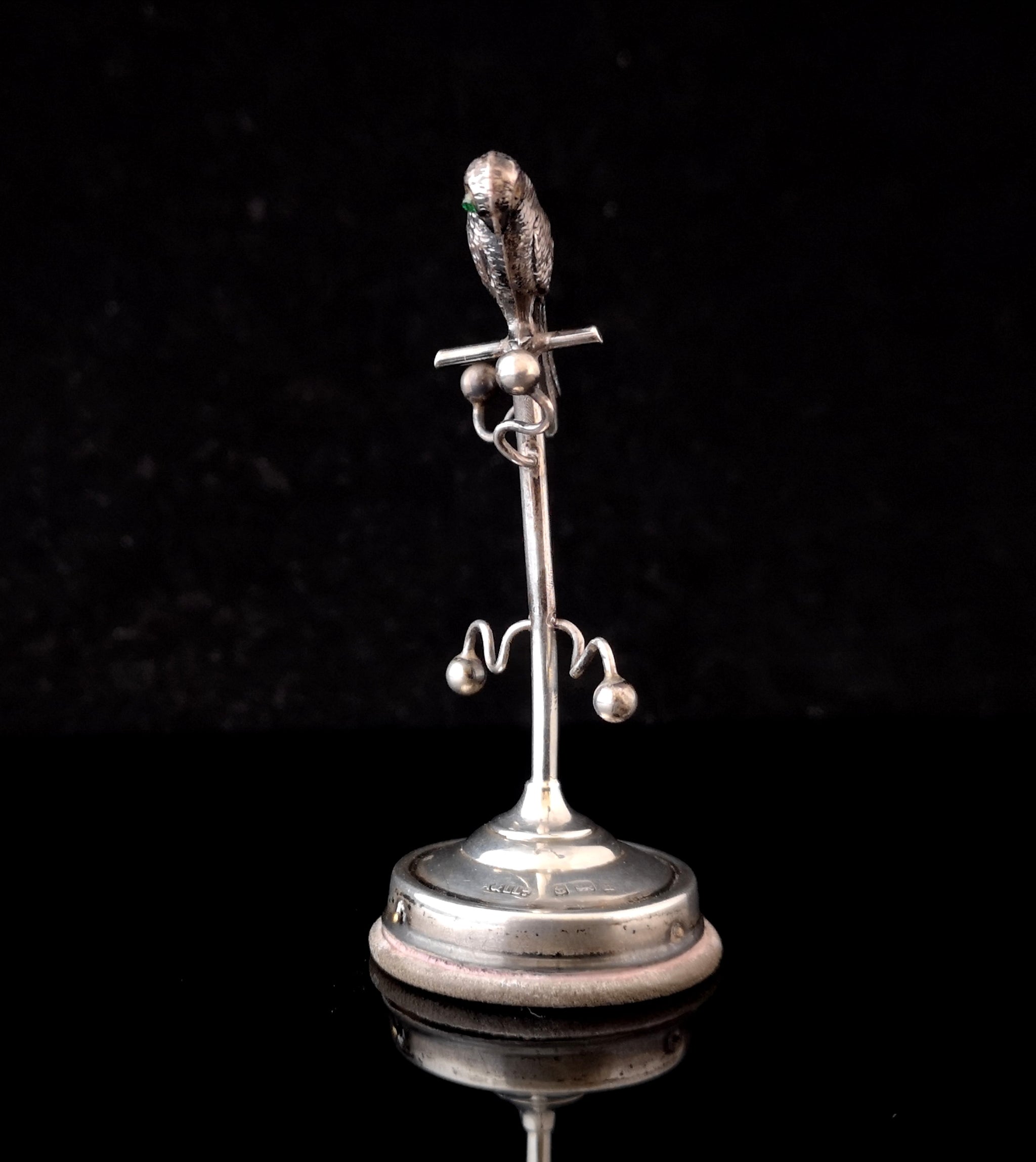 Antique silver pincushion, Parrot, Ring tree – StolenAttic