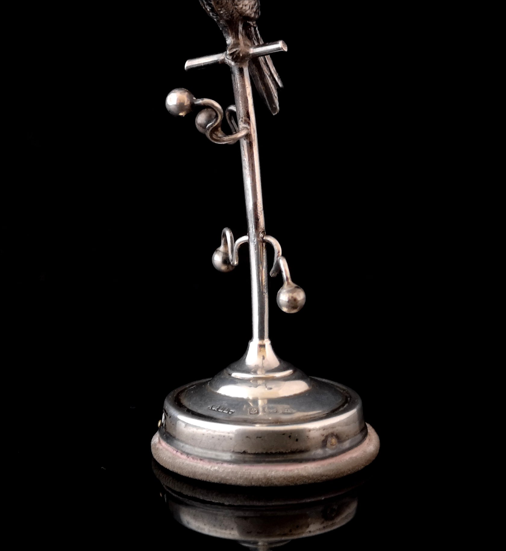 Antique silver pincushion, Parrot, Ring tree – StolenAttic