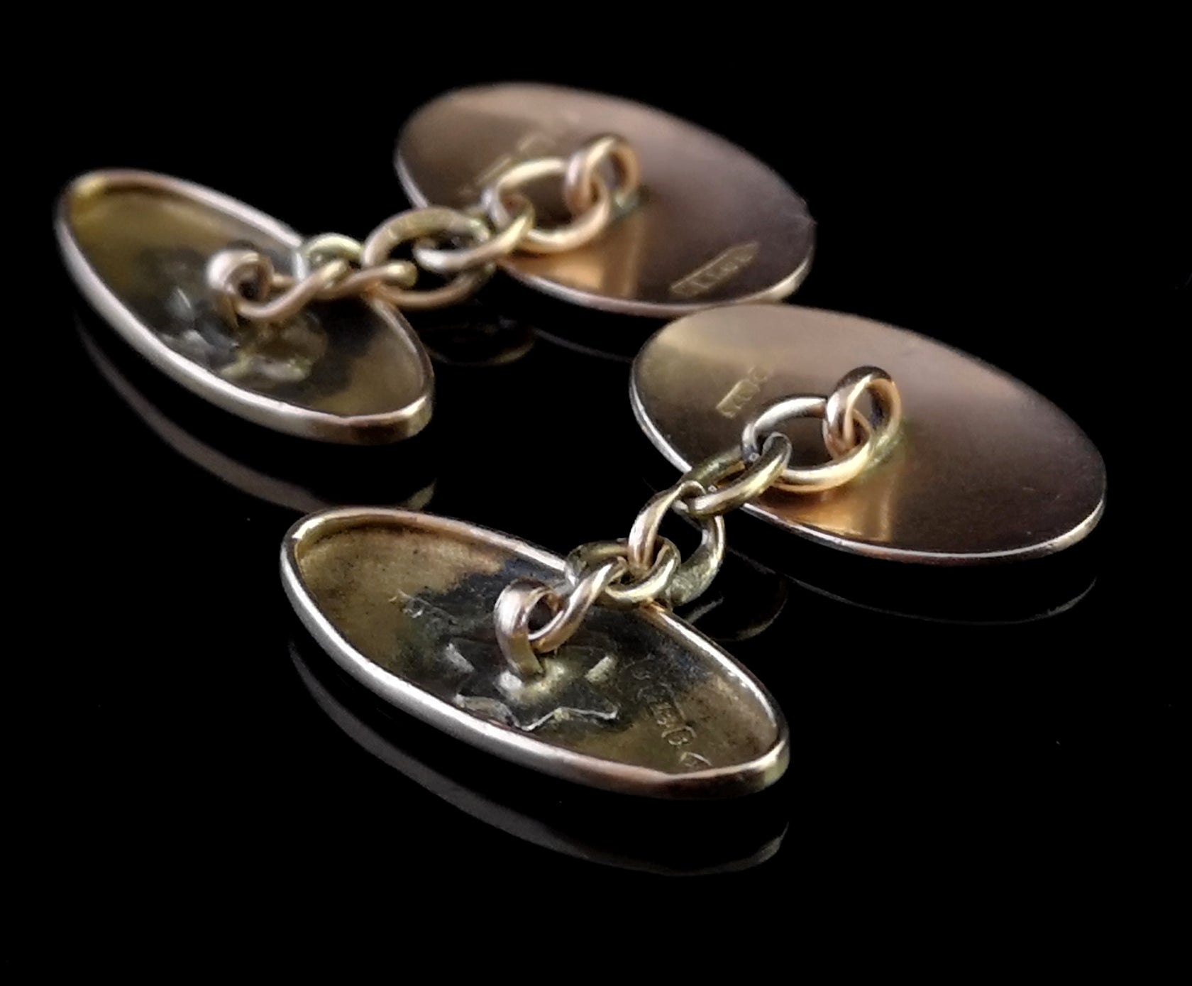 Antique 9ct Rose gold cufflinks, sunflower – StolenAttic