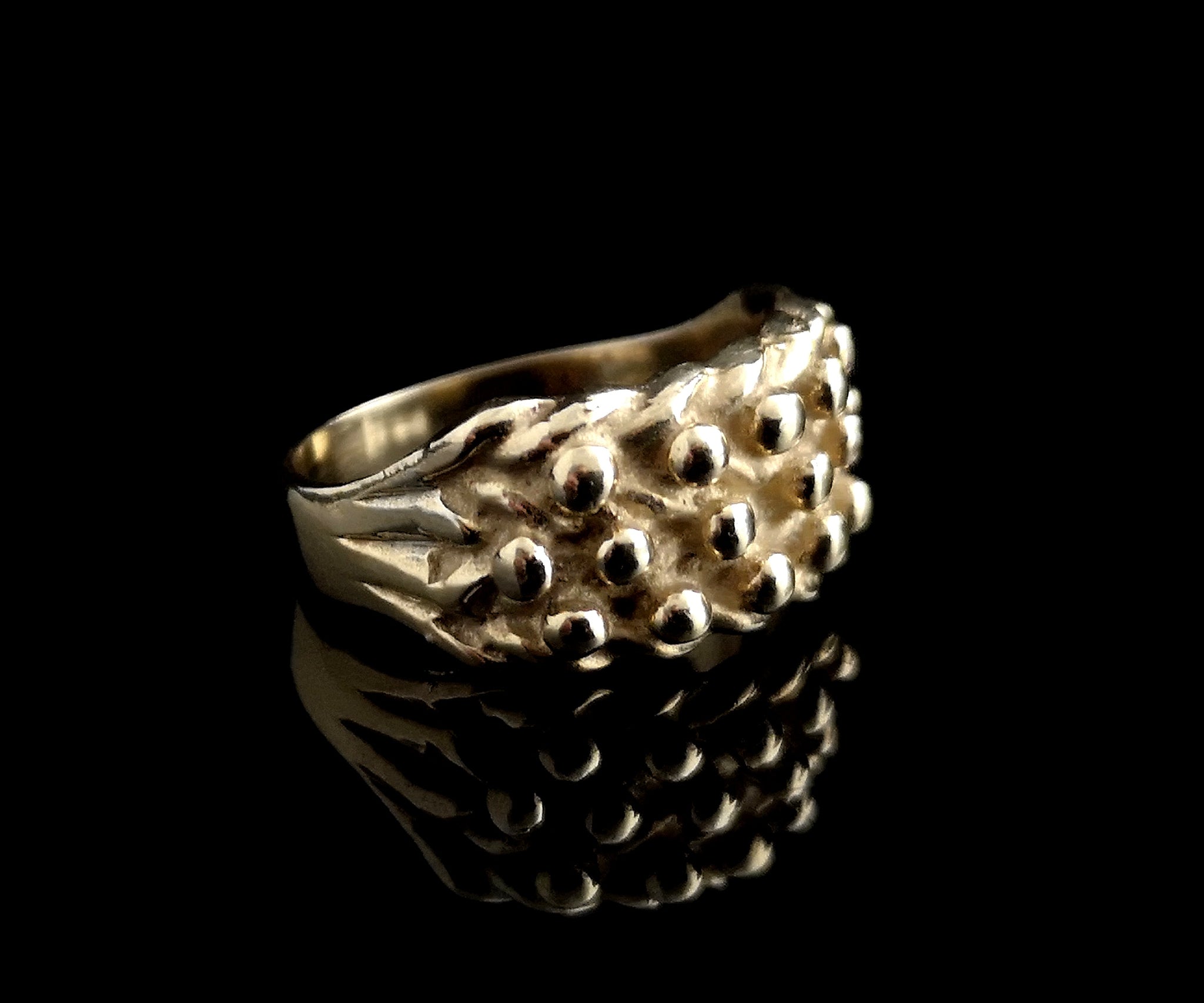 Vintage gents 9ct gold keeper ring, heavy – StolenAttic